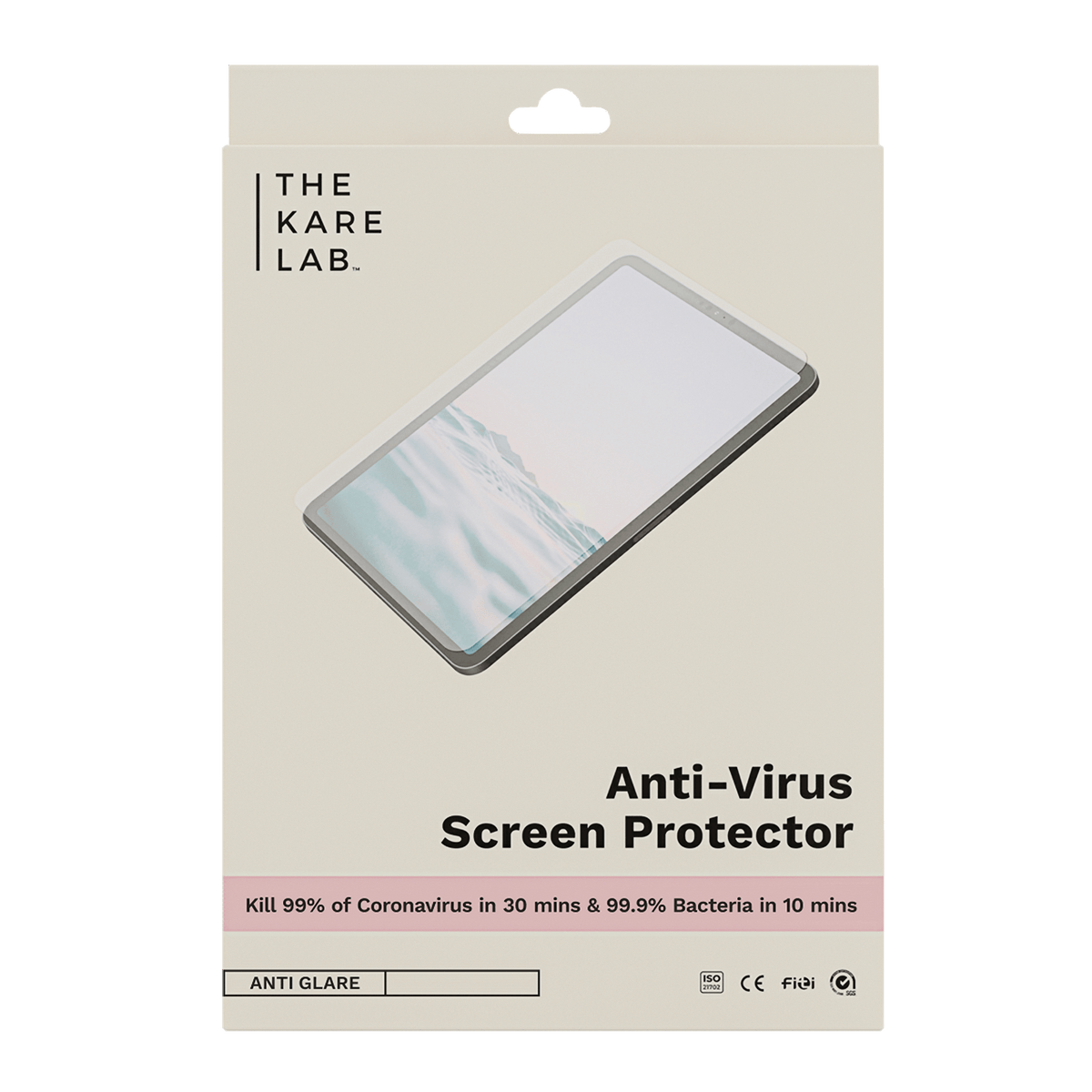 Antiviral, antimicrobial iPad Screen Protector Clear/ Anti-Glare
