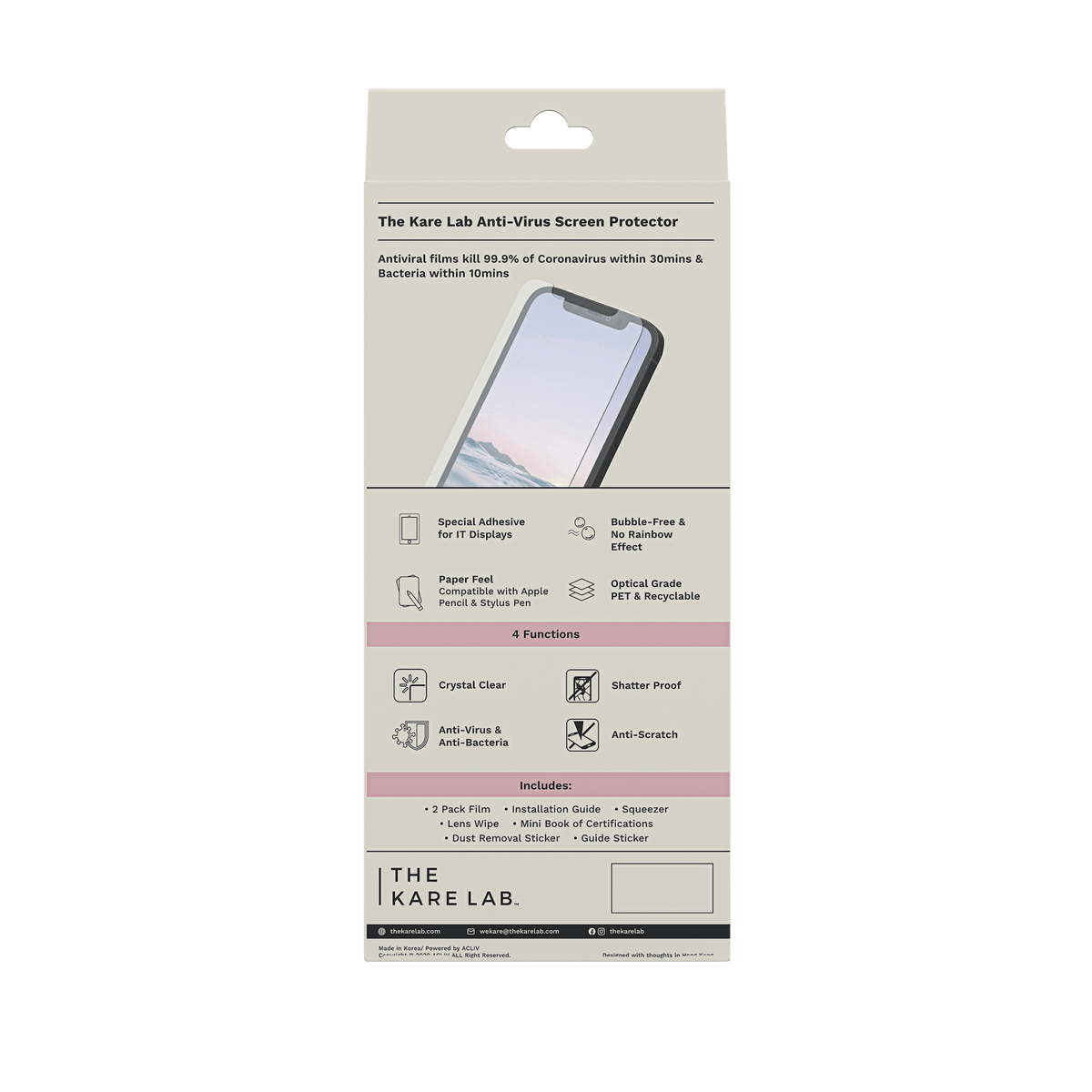 Anti-Virus iPhone Screen Protector Clear | The Kare Lab